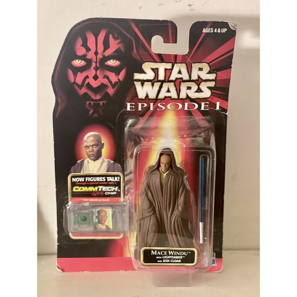 Hasbro | Toys | Star Wars Episode Mace Windu With Comm Tech Chip Action Figure By Hasbro 1998 ...